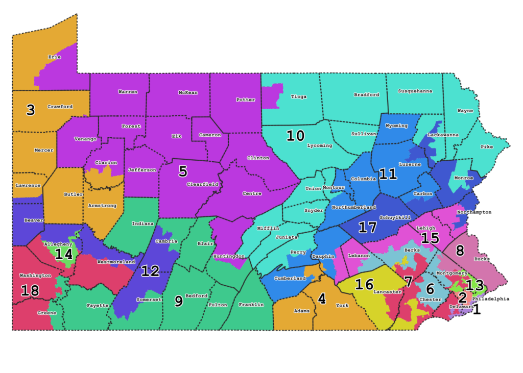 Exploring Pennsylvania's Gerrymandered Congressional Districts • Element 84